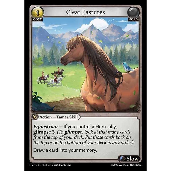[Norm] Clear Pastures [HVN-040-C] [Grand Archive TCG] – カードン