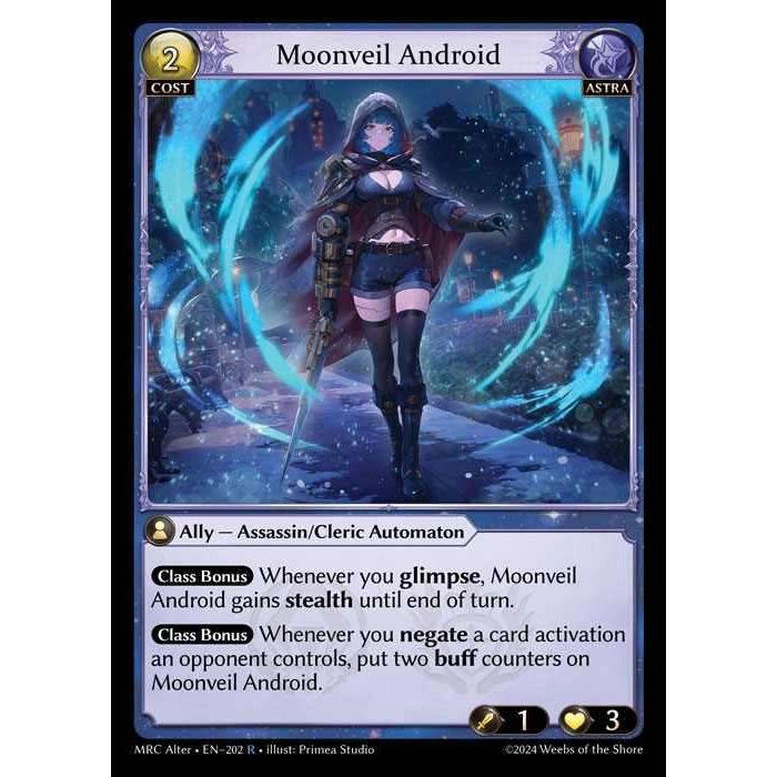 [Alter] 【FOIL】 [Astra] Moonveil Android [MRC202-R] Mercurial Heart Alt – カードン