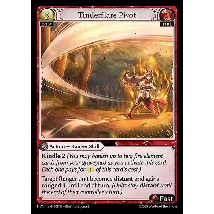 [Fire] Tinderflare Pivot [HVN-108-U] [Grand Archive TCG] – カードン