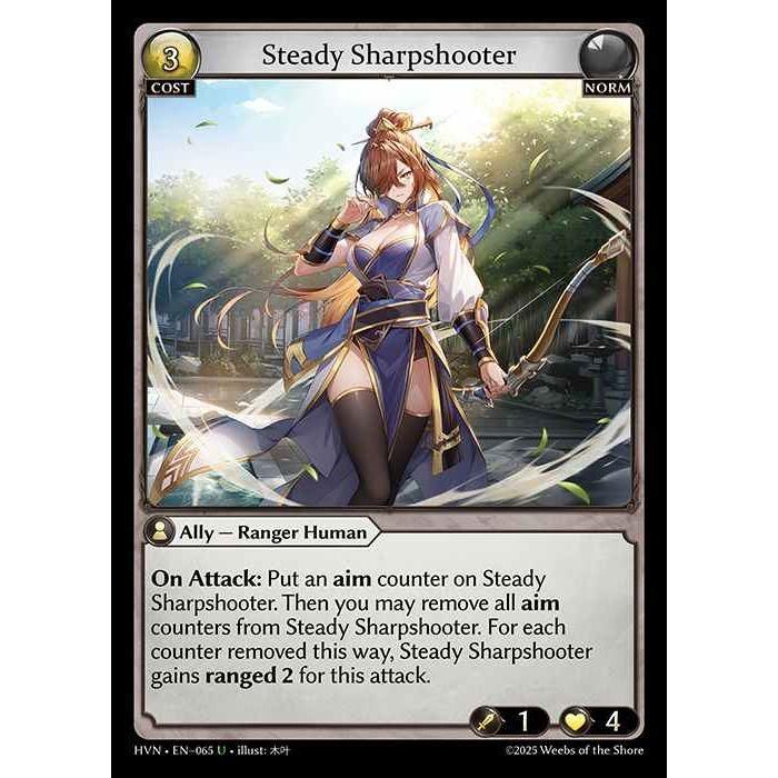 【FOIL】[Norm] Steady Sharpshooter [HVN-065-U] [Grand Archive TCG] – カードン