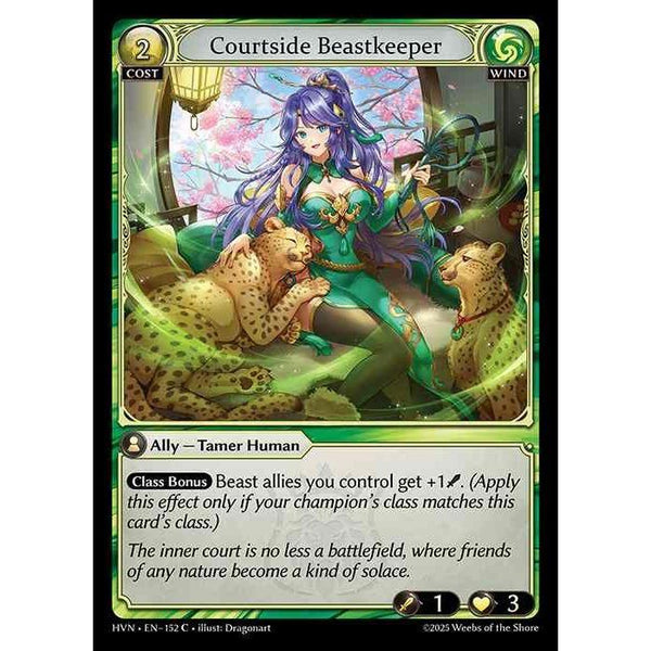【FOIL】[Wind] Courtside Beastkeeper [HVN-152-C] [Grand Archive TCG] – カードン