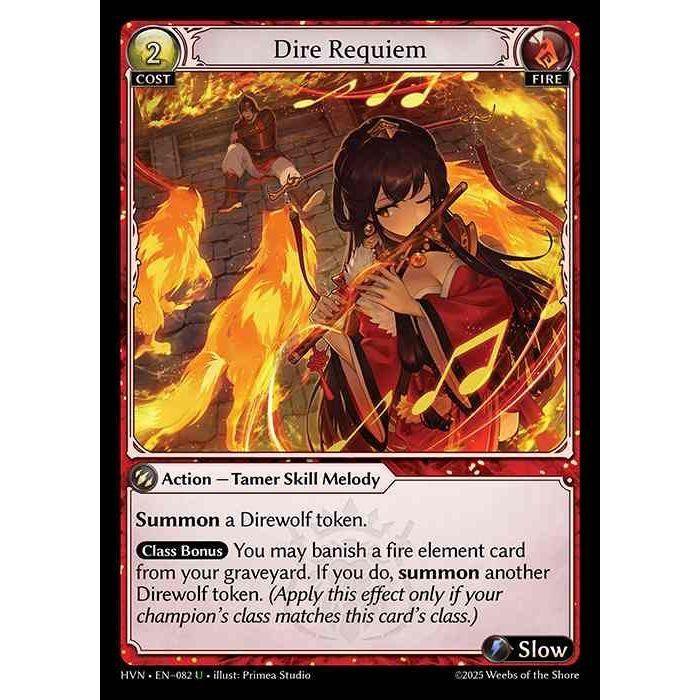 [Fire] Dire Requiem [HVN-082-U] [Grand Archive TCG] – カードン