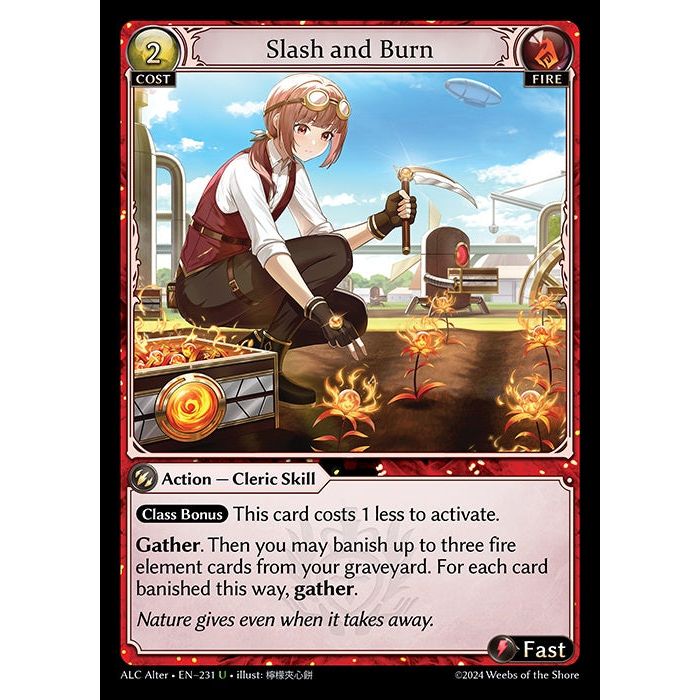 [Alter] 【FOIL】 [Fire] Slash and Burn [ALC231-U] [Alter] Alchemical Rev ...