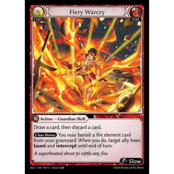 [Alter] 【FOIL】[Fire] Fiery Warcry [ALC104-U] [Alter] Alchemical Revolu ...