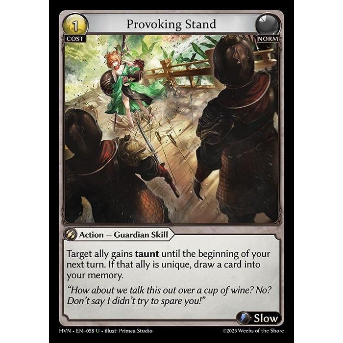 【FOIL】[Norm] Provoking Stand [HVN-058-U] [Grand Archive TCG] – カードン