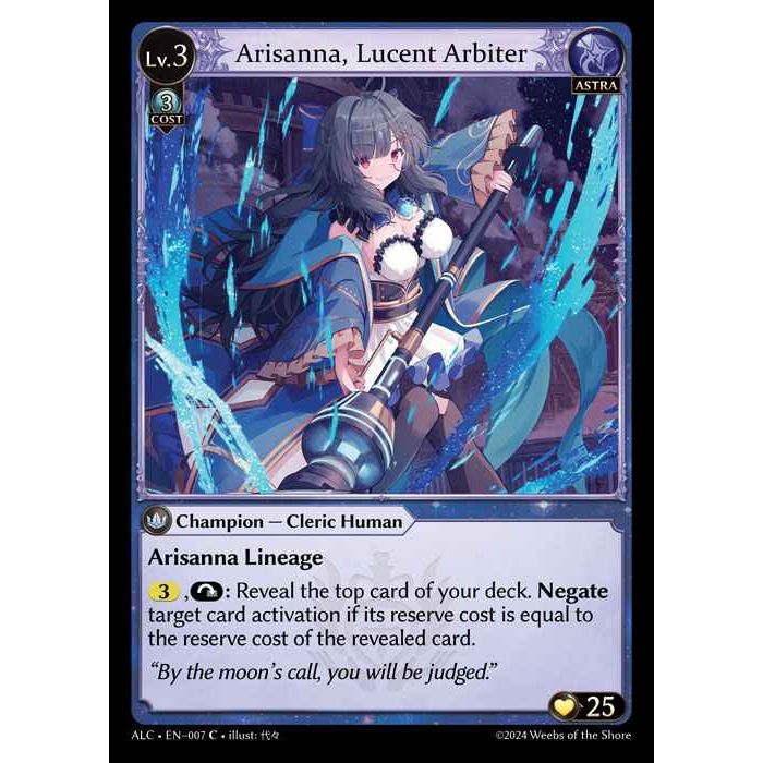 [Alter] 【FOIL】[Astra] Arisanna, Lucent Arbiter [ALC007-C] [Alter] Alch ...