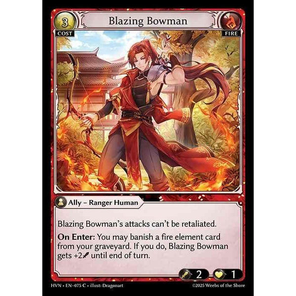 【FOIL】[Fire] Blazing Bowman [HVN-075-C] [Grand Archive TCG] – カードン