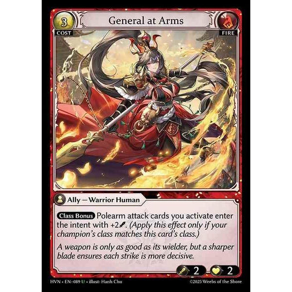 [Fire] General at Arms [HVN-089-U] [Grand Archive TCG] – カードン
